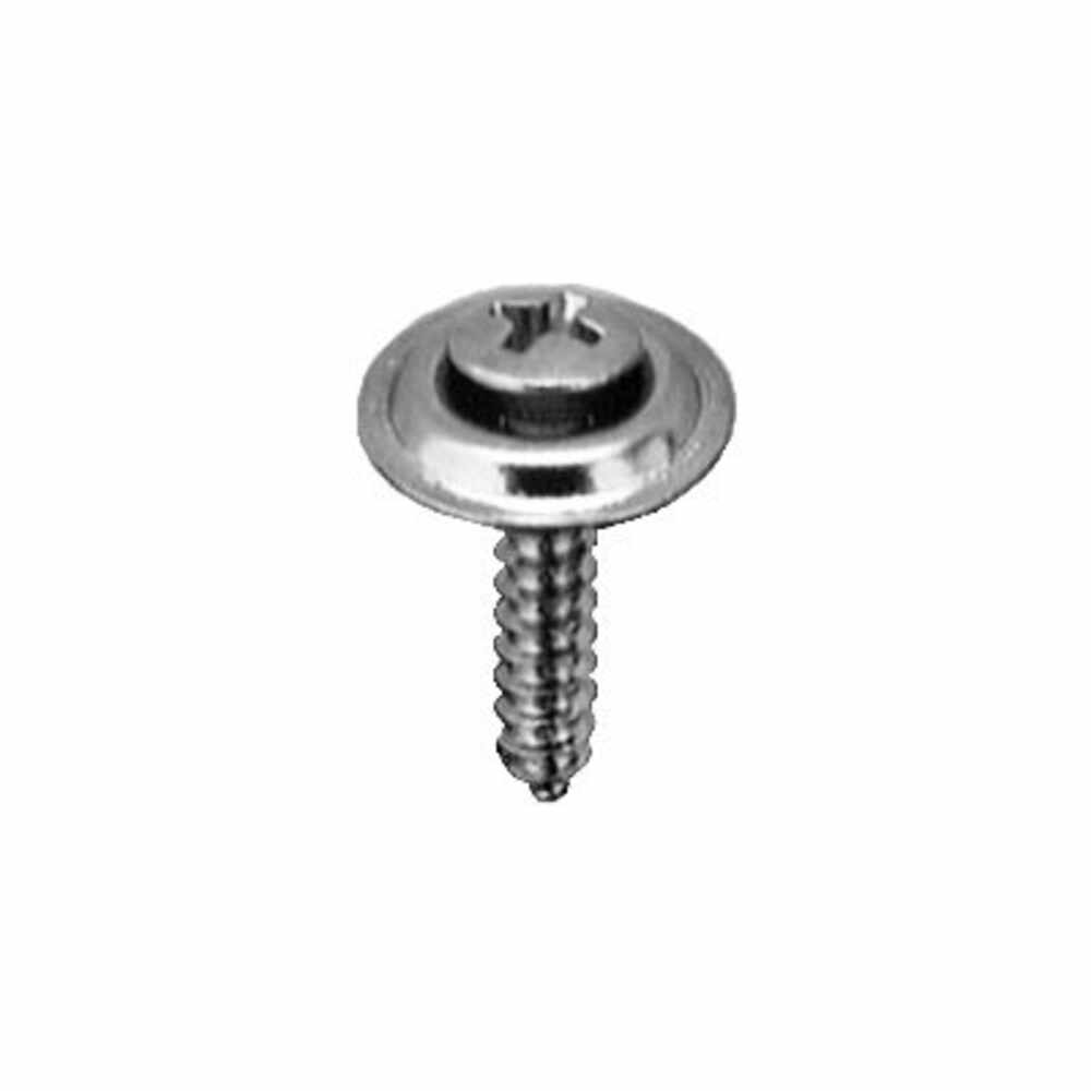 10 X 5/8" Phillips Oval Head SEMS Washer Tap Screw - #8 Head Size - 100 ...