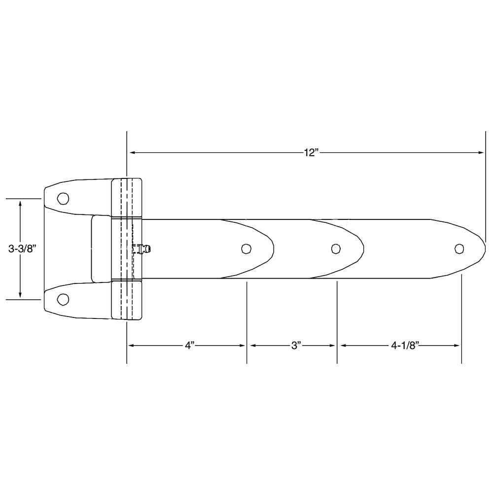 12" Aluminum Hinge with Grease Fitting | Mill Supply, Inc.