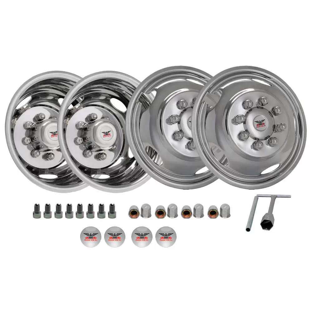 17" Dual Wheel Simulator Set - 8 Lug with 5 Hand Holes - Phoenix NG17 ...