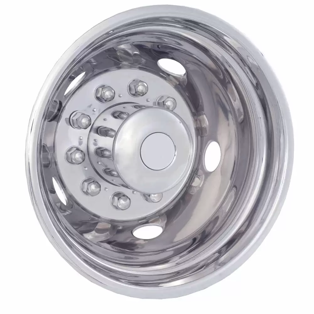 19.5" Stainless Steel Wheel Simulator Set for 6" Wide Wheels - 10 lug ...