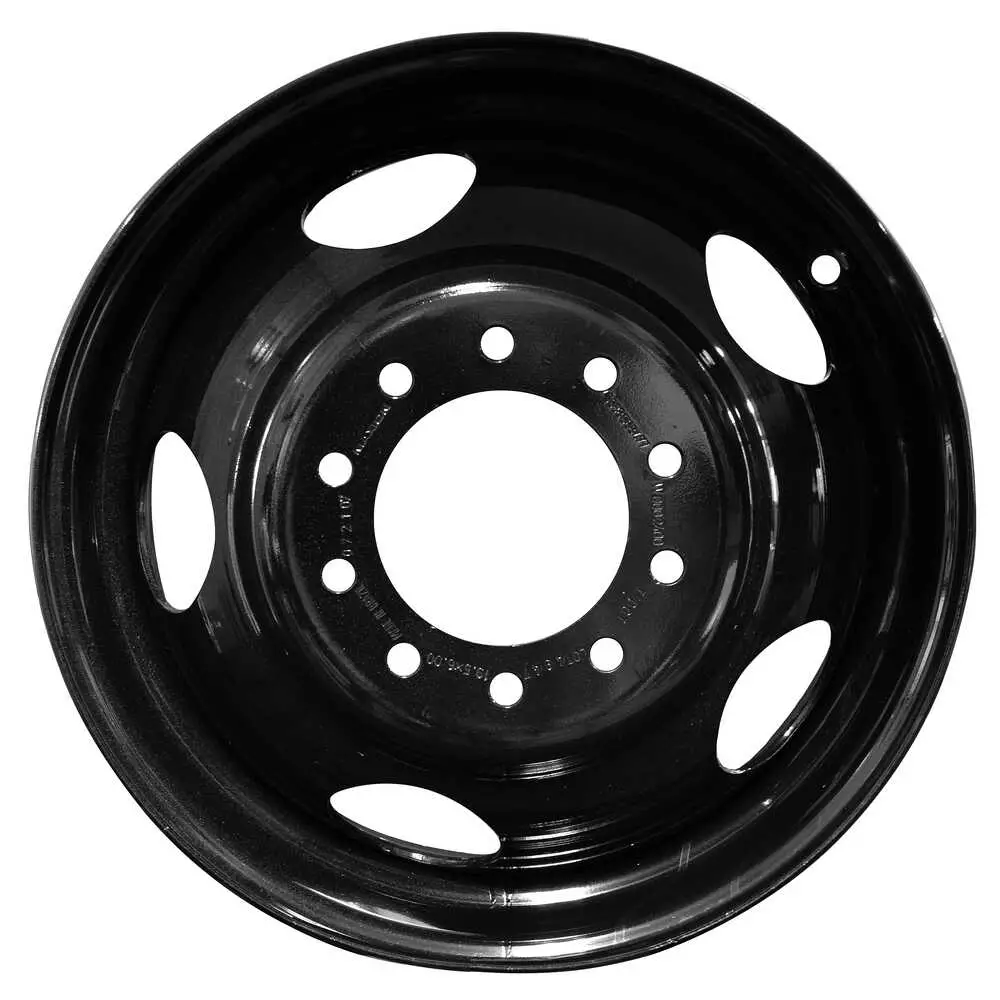 19.5" x 6" Steel Wheel Rim - Black, offset 5.0, 10 Lug Holes, JF9 ...