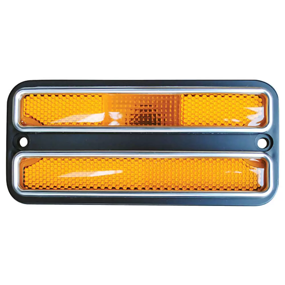 1969-1972 Chevrolet Blazer Amber Front Side Marker Light with Stainless ...