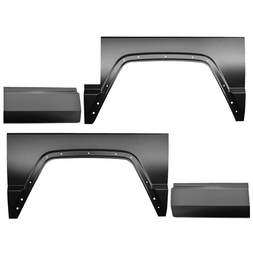 1986-1992 Jeep Comanche 7' Bed Rear Wheel Arches and Front Quarter ...