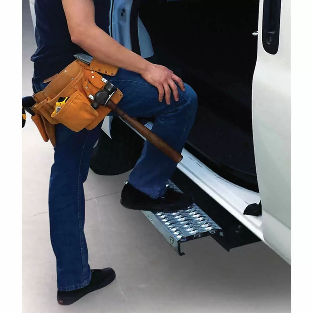 24" Grip Strut Work Truck Hands-Free Step Chevy Van | Mill Supply, Inc.