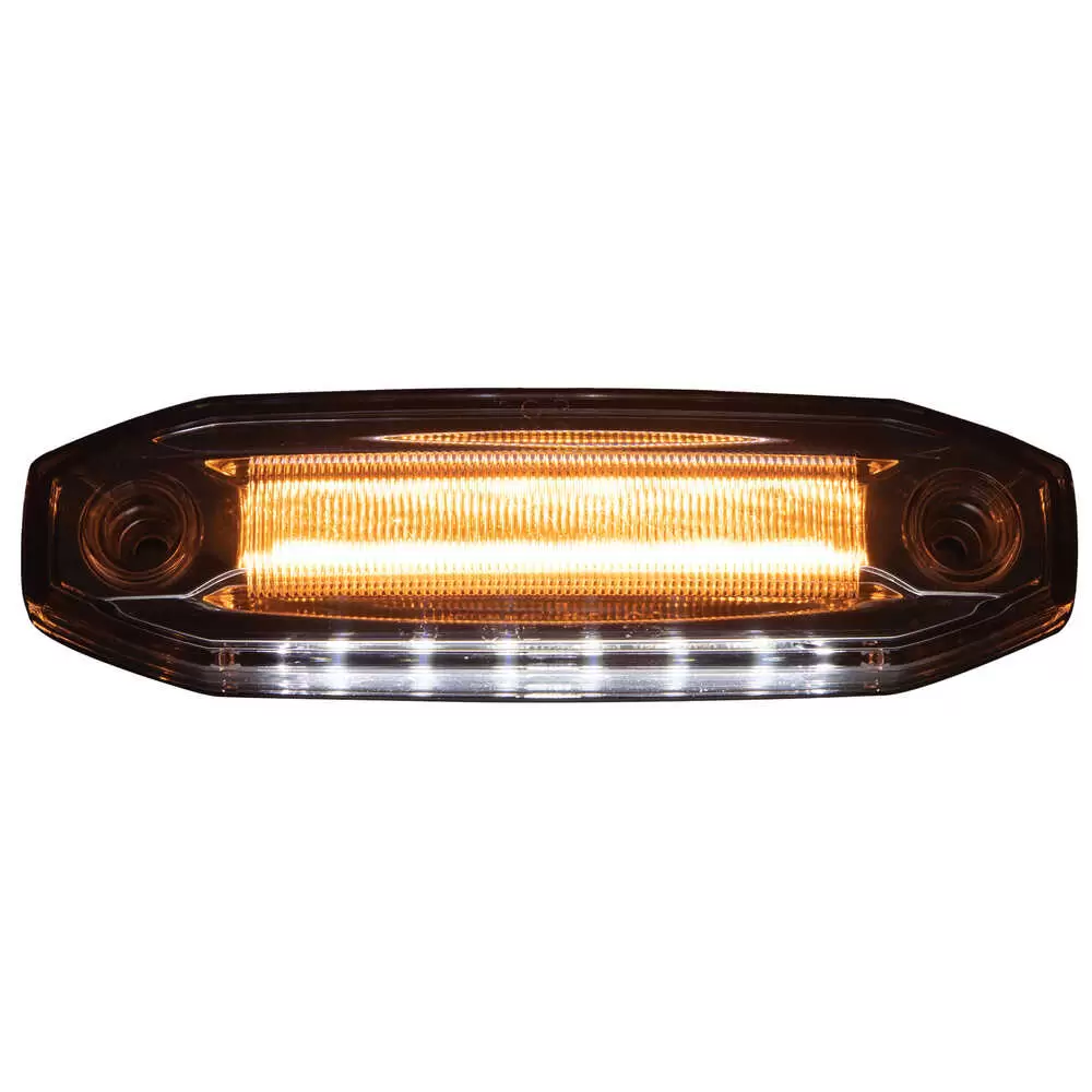 5" x 1.5" LED Amber Clearance Marker with Clear Lens & Ground Light ...