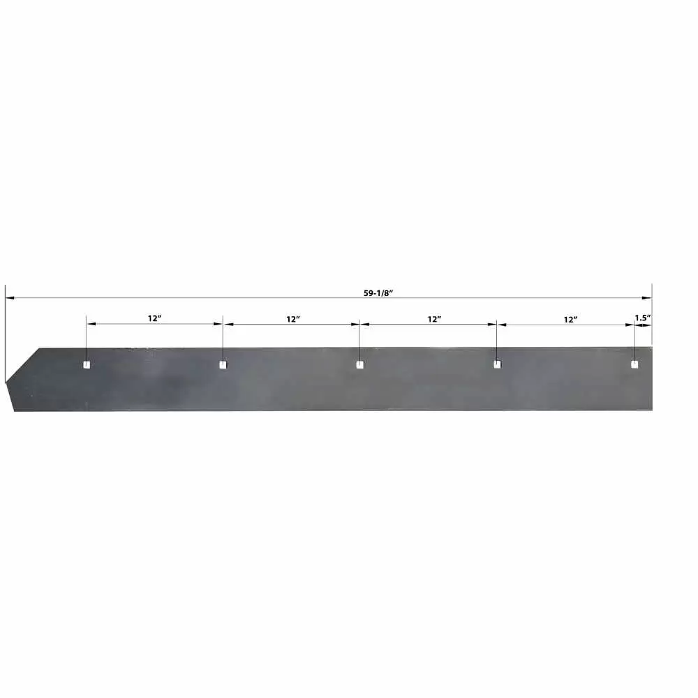 59-1/8" High Carbon Steel Cutting Edge 10' V-Blade, Top Punch with 5 ...