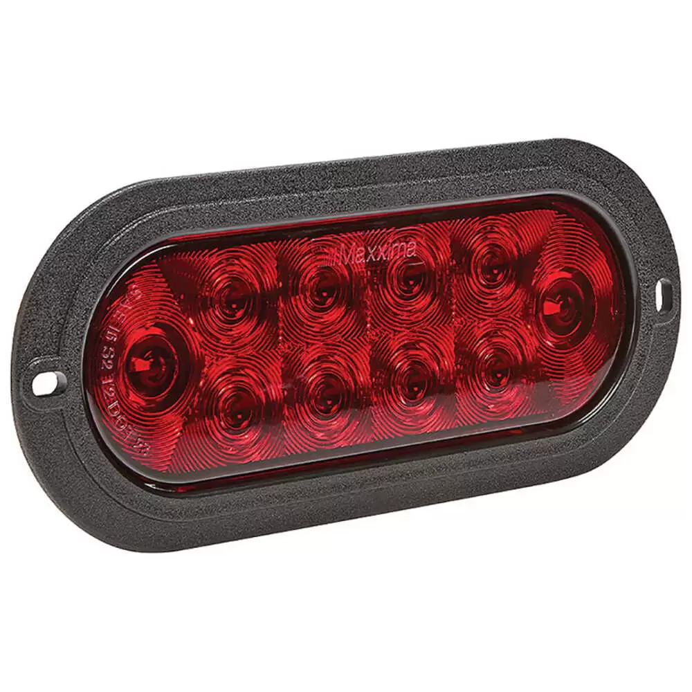 6" Oval Red LED Stop/Turn/Taillight with Integrated Flange Mount | Mill ...