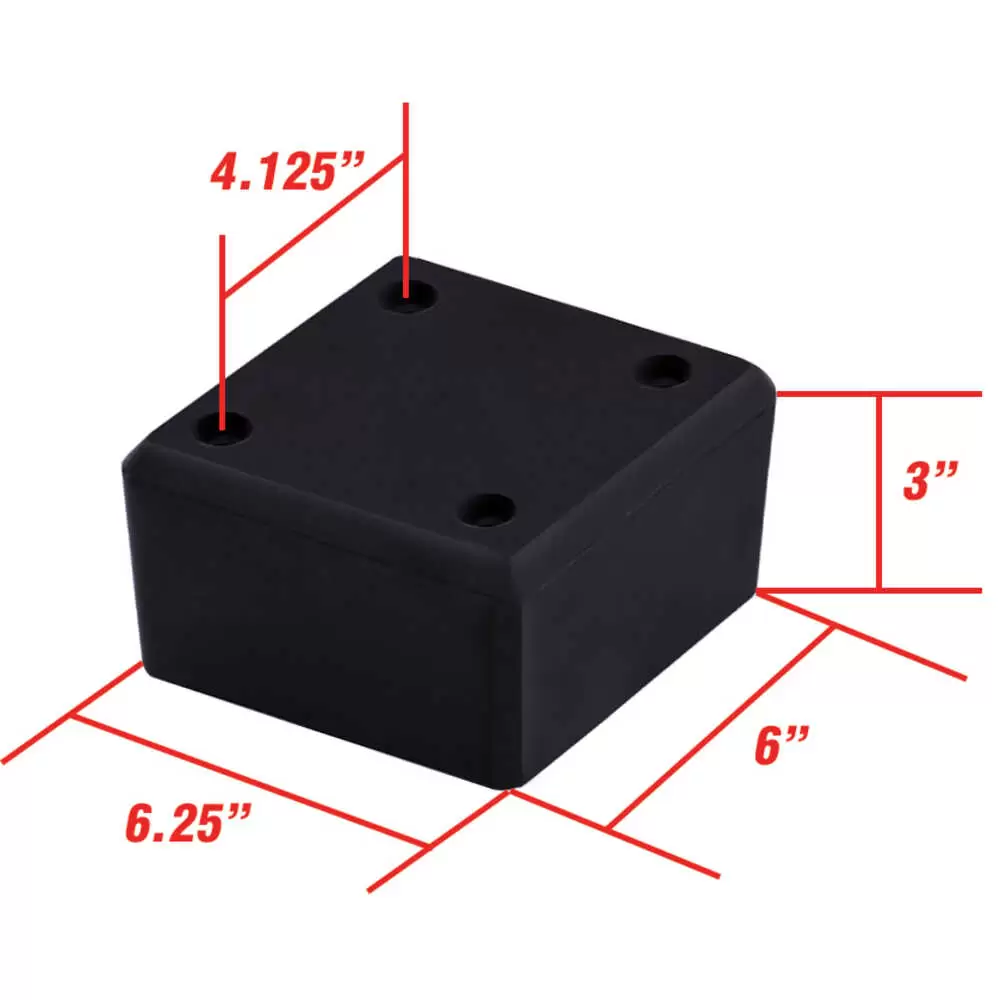 6.25" x 6" x 3" Rubber Dock Bumper with 4.125" Hole Centers | Mill ...