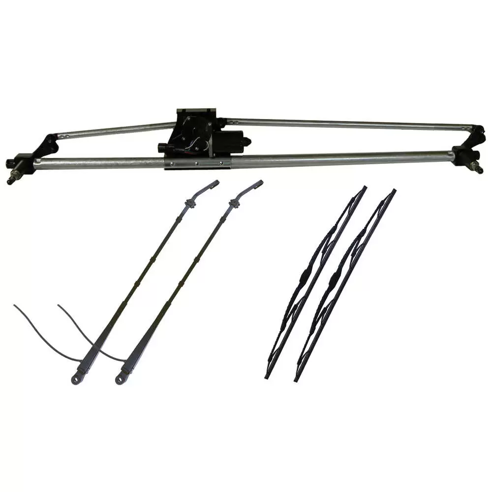 Complete Wiper Linkage and Motor Assembly with new style arms and ...