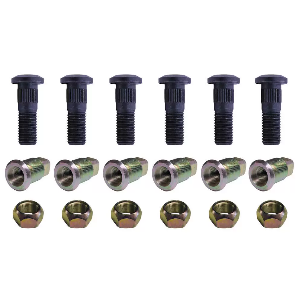 Front or Rear Lug Bolts and nuts kit - 3/4"-16 x 2-3/8"L - Fits ...