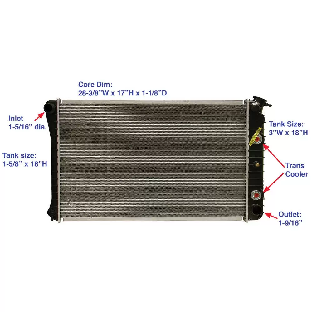 Radiator '73-'80 350Ci 5.7L - Chevy / GMC | Mill Supply, Inc.