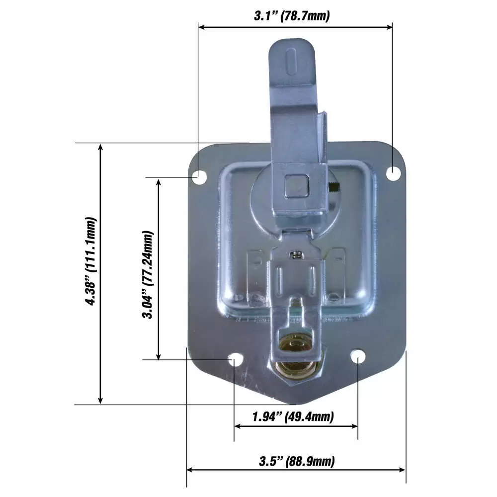 Recessed Folding-T Locking Handle - Zinc | Mill Supply, Inc.