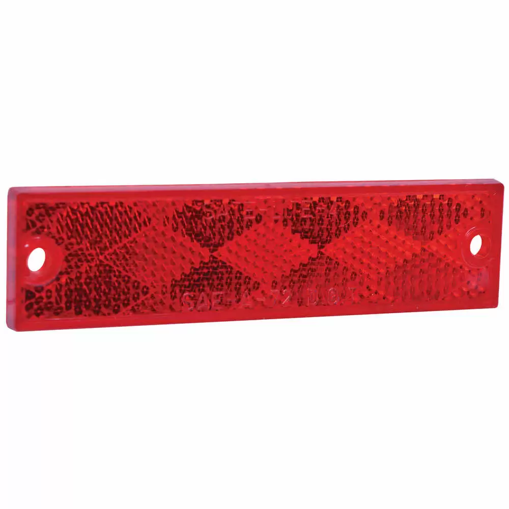 Red Rectangular Self Stick Reflector - 4-3/8" x 1-1/4" | Mill Supply, Inc.