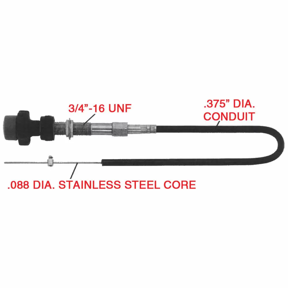 Vernier Heavy Duty Adjustable Locking Control Cable - 25ft | Mill ...