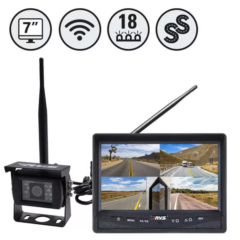 Wireless HD 4 Camera System 7" Quad View Monitor | Mill Supply, Inc.